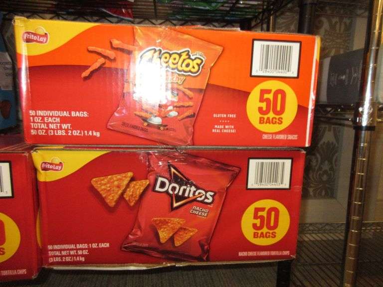 Cheetos Crunchy Chips, Doritos Nacho Cheese Chips - Prime Time Auctions ...