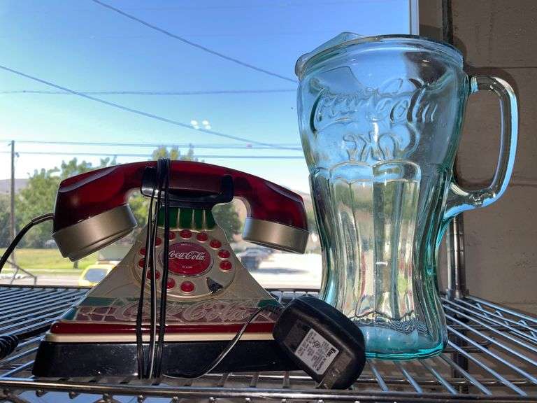 Coca-Cola Phone Circa 2001, Glass Coca-Cola Pitcher - Prime Time ...