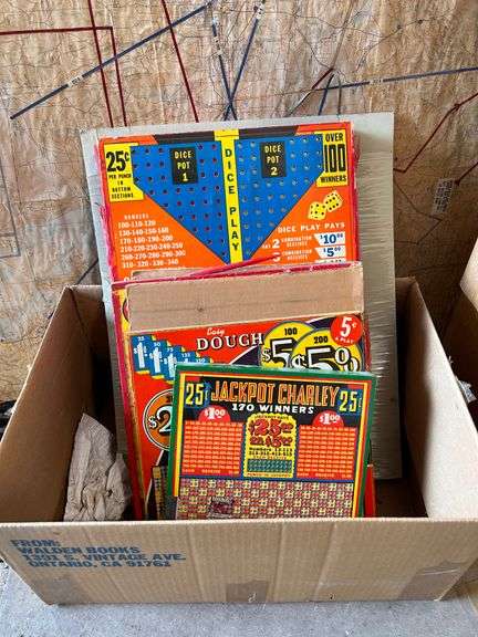 4) Vintage Gabling Punch Boards; Jackpot Charlie, Easy Dough, Superior ...