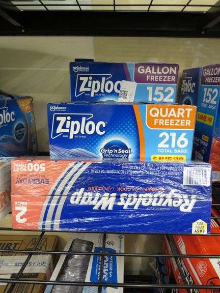 2) Ziploc Storage Bags, Reynolds Aluminum Foil - Prime Time Auctions, Inc.