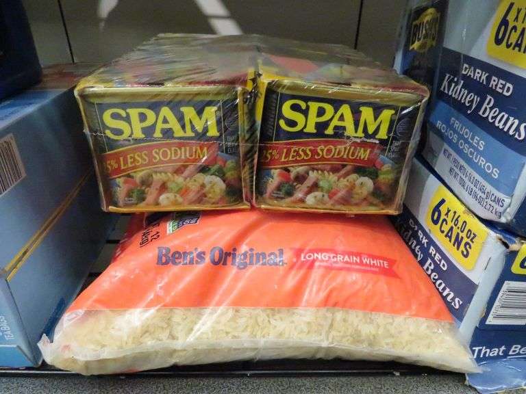 Spam, Ben's Original Long Grain Rice - Prime Time Auctions, Inc.