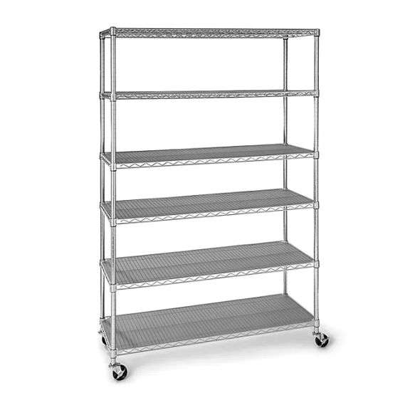 Seville Classics 6-Tier Heavy Duty Wire Shelving with Durable Shelf ...