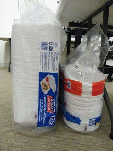 Hefty Supreme Three Compartment Hinged Lid Containers, Hefty Supreme ...