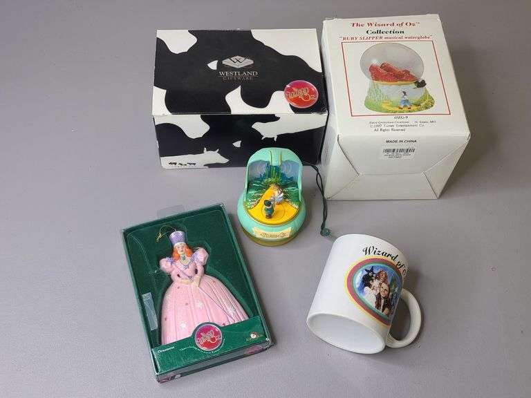 Wizard of Oz Ruby Slipper Water Globe, Glinda Ornament, Coffee Cup ...