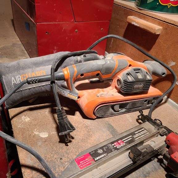 6" Orbital Buffer, Pneumatic Straight Finish Nailer, Corded Ridgid ...