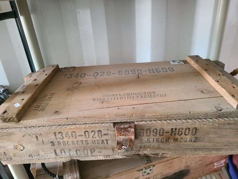 Wooden Rocket Ammo Box - Prime Time Auctions, Inc.