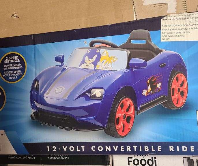 Sonic the Hedgehog 12-Volt Convertible Ride-On - Prime Time Auctions, Inc.