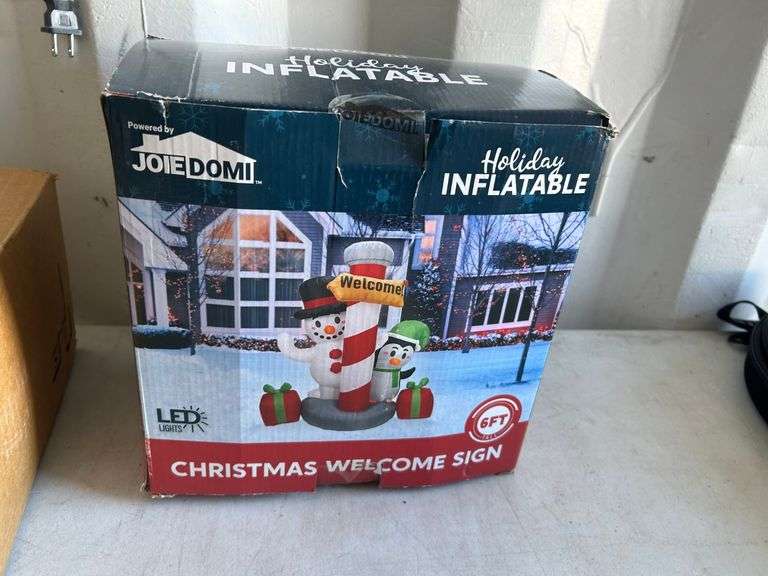 Inflatable Christmas Welcome Sign - Prime Time Auctions, Inc.