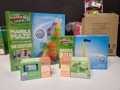 1) Marble Maze Puzzle, 1) Marble Run Launcher, 2) Marble Run Lights and ...