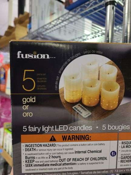 2) Fusion 5pc Fairy Light LED Candles - Prime Time Auctions, Inc.