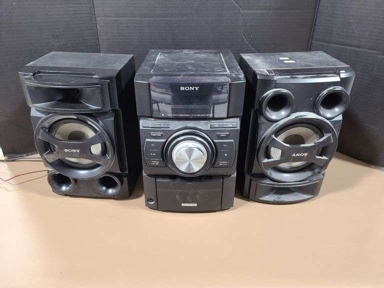 Sony Boombox With Speakers - Prime Time Auctions, Inc.