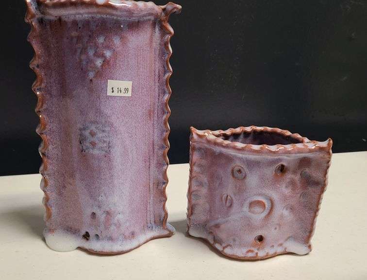 Double Set Handmade Vases - Prime Time Auctions, Inc.