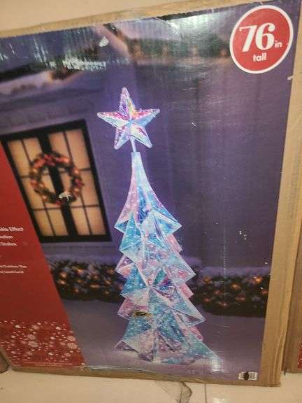 76" Pre-lit Prismatic Tree - Prime Time Auctions, Inc.