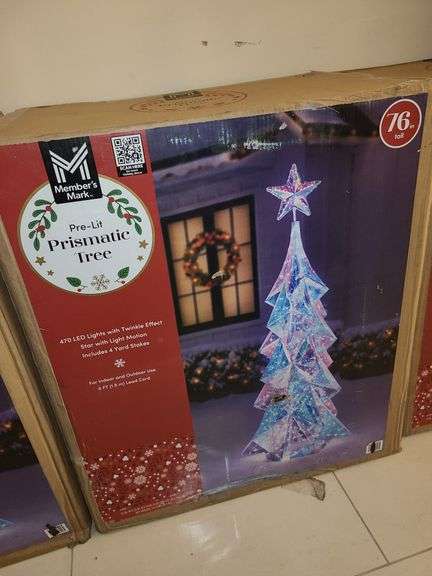 76" Pre-lit Prismatic Tree - Prime Time Auctions, Inc.