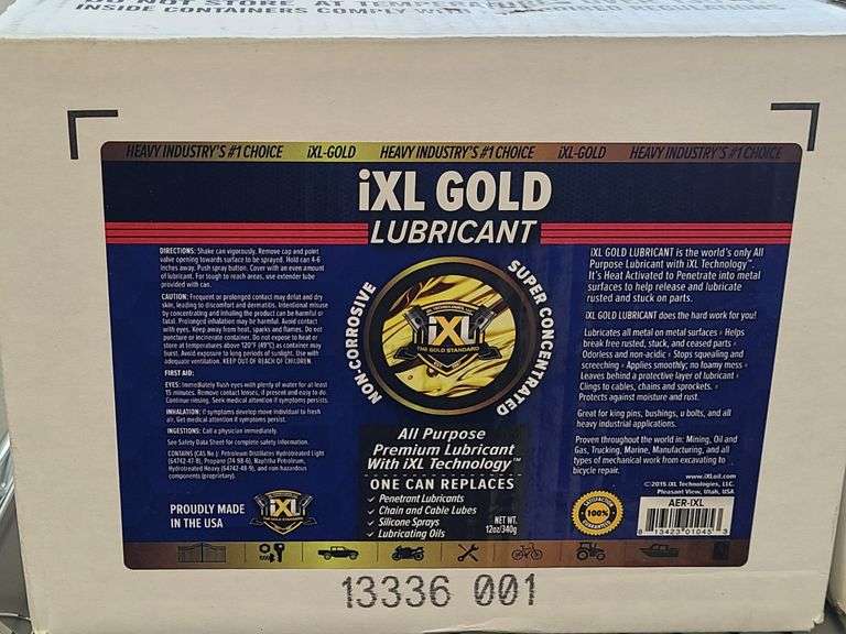 Case of iXL Gold Lubricant - Prime Time Auctions, Inc.