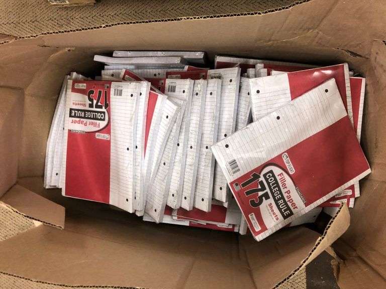 Box of Filler Paper College Ruled - Prime Time Auctions, Inc.