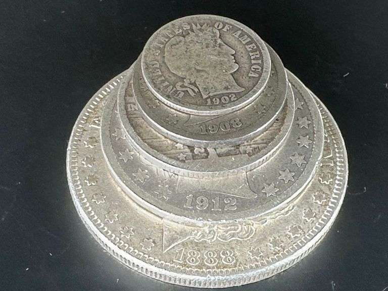 5 Coin Stack, Silver Collection, Dollar to a Dime - Prime Time Auctions ...