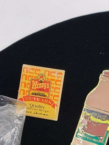 4)Coca Cola Pins, 3)Wendy's Pin, Flag Pin, BYU Pin - Prime Time ...
