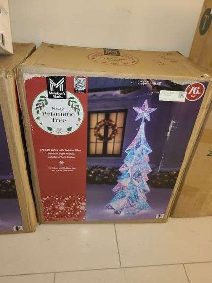 76" Pre-lit Prismatic Tree - Prime Time Auctions, Inc.