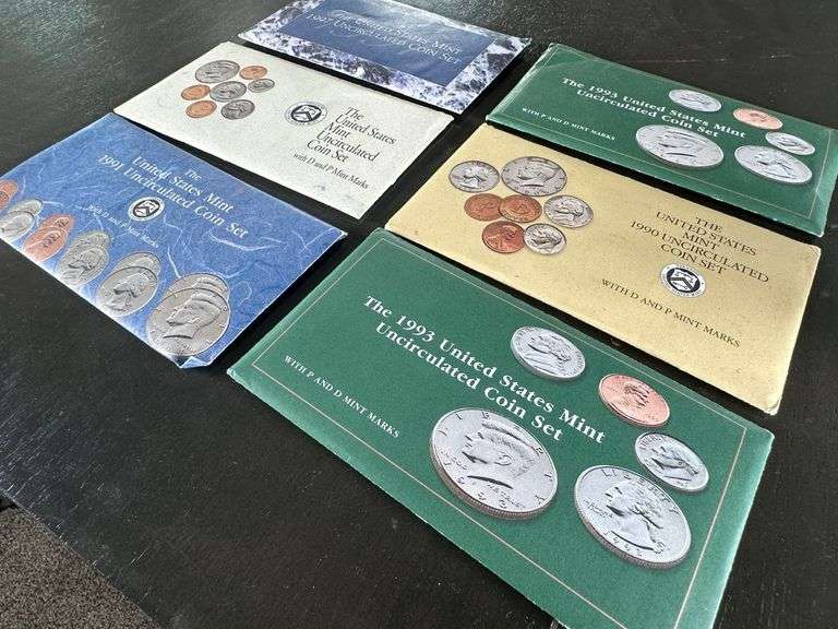6 Sets, United States Mint, Uncirculated Coin Sets - Prime Time ...