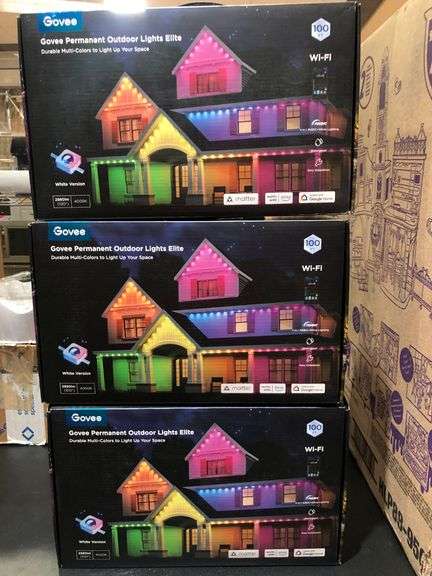 *3) Govee Permanent Outdoor Lights Elite - Prime Time Auctions, Inc.