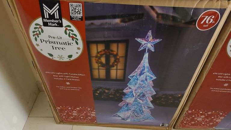 76" Pre-lit Prismatic Tree - Prime Time Auctions, Inc.