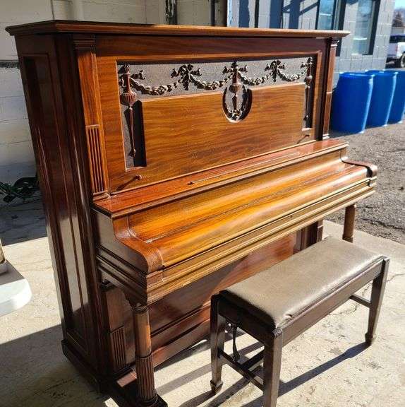 Vose and Sons Upright Piano with Bench* - Prime Time Auctions, Inc.