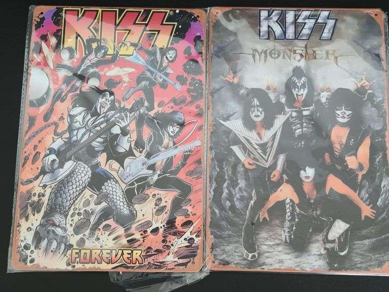 2) Kiss Tin Signs - Prime Time Auctions, Inc.