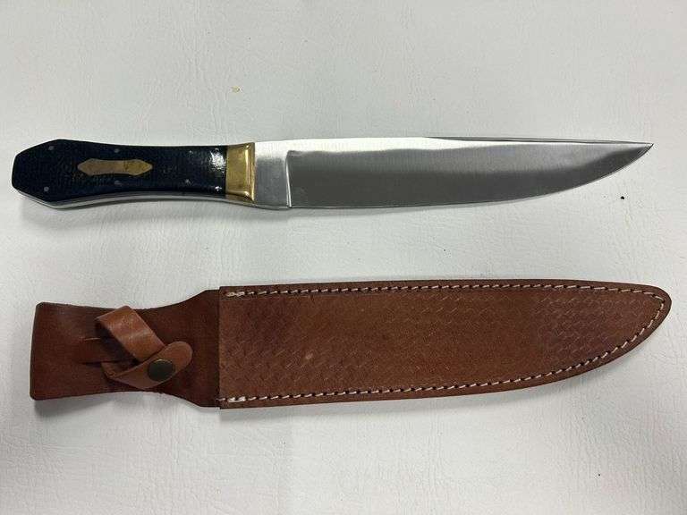 Large Hunting Knife with Sheath - Prime Time Auctions, Inc.