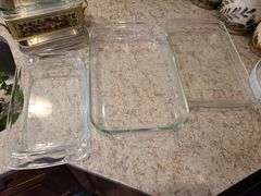2)Square Pans, 3)Pyrex Baking Dish, Glass Loaf Pan With Cover, Quiche ...