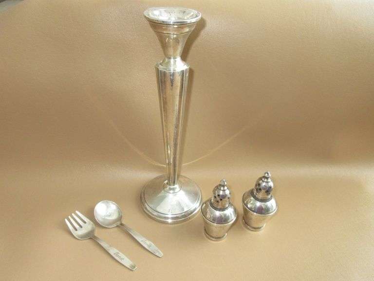 Sterling Silver Candlestick, Salt & Pepper Shakers, Towle Sterling ...
