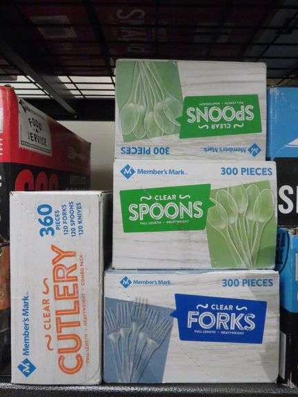 2) Members Mark Plastic Spoons, Members Mark Plastic Forks, Members ...