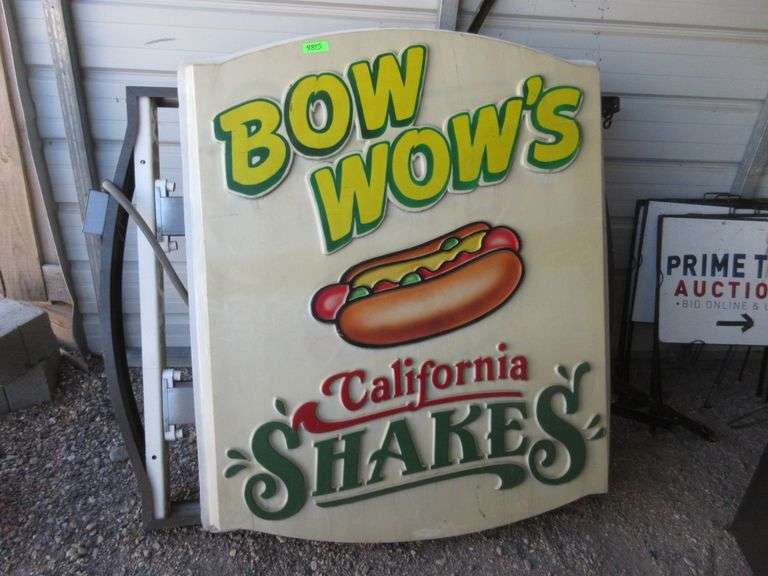 "Bow Wow's" Lighted Business Sign - Prime Time Auctions, Inc.
