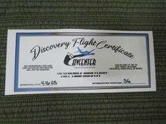 Discovery Flight Certificate - Prime Time Auctions, Inc.
