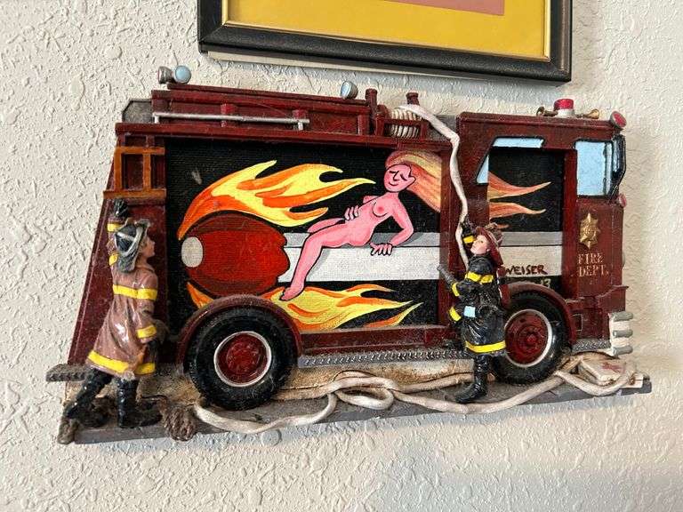 Dag Weiser Firetruck Painting - Prime Time Auctions, Inc.