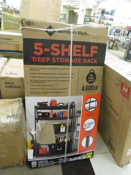 Members Mark 5-Shelf Deep Storage Rack - Prime Time Auctions, Inc.