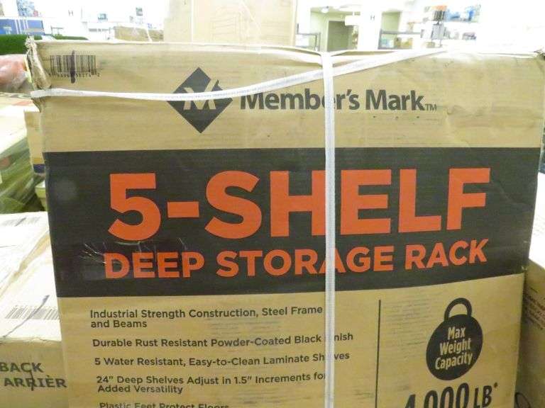Members Mark 5-Shelf Deep Storage Rack - Prime Time Auctions, Inc.