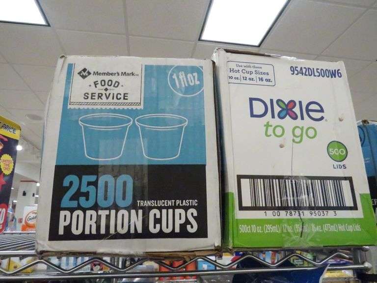 Food Service Portion Cups, Dixie Hot Cup Lids - Prime Time Auctions, Inc.