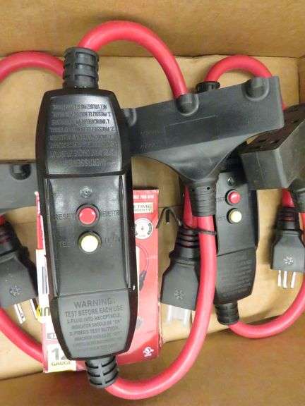 3) Husky GFCI Adapter, Huskey Portable GFCI Safety Outlet Adapter ...