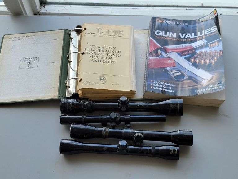 4) Scopes, Gun Book, Army Technical Manual - Prime Time Auctions, Inc.