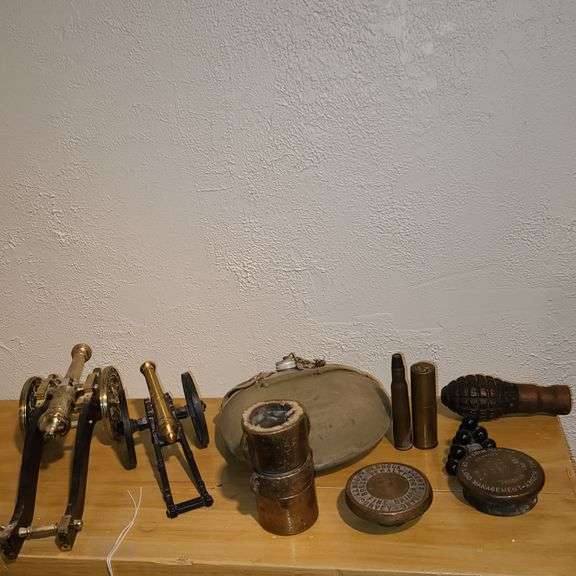 Brass Coupling, 19th Century English British Miniature Cannon Replica ...