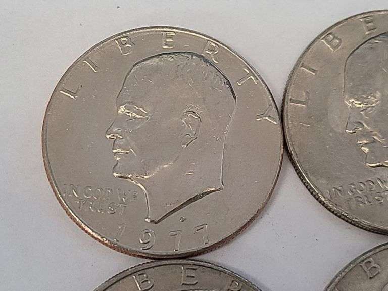 6) 1970s Eisenhower "Ike" Dollar Coins - Prime Time Auctions, Inc.