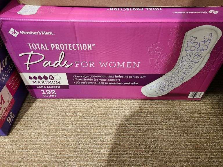 4) Total Protection Pads For Women - Prime Time Auctions, Inc.