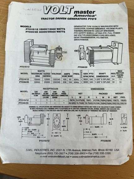 Volt Master America Generator 10,000 Watts - Prime Time Auctions, Inc.