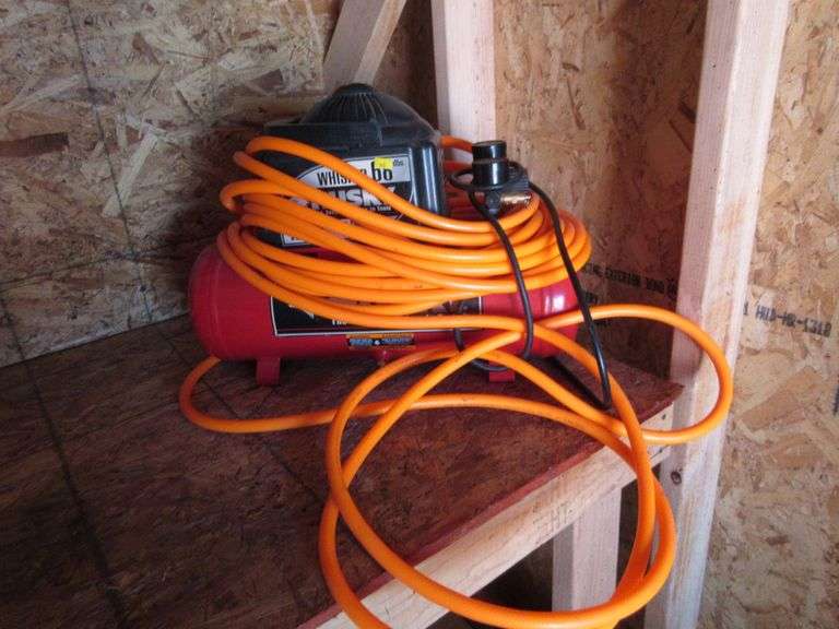 Husky Whisper 68 Air Tank with Air Hose - Prime Time Auctions, Inc.