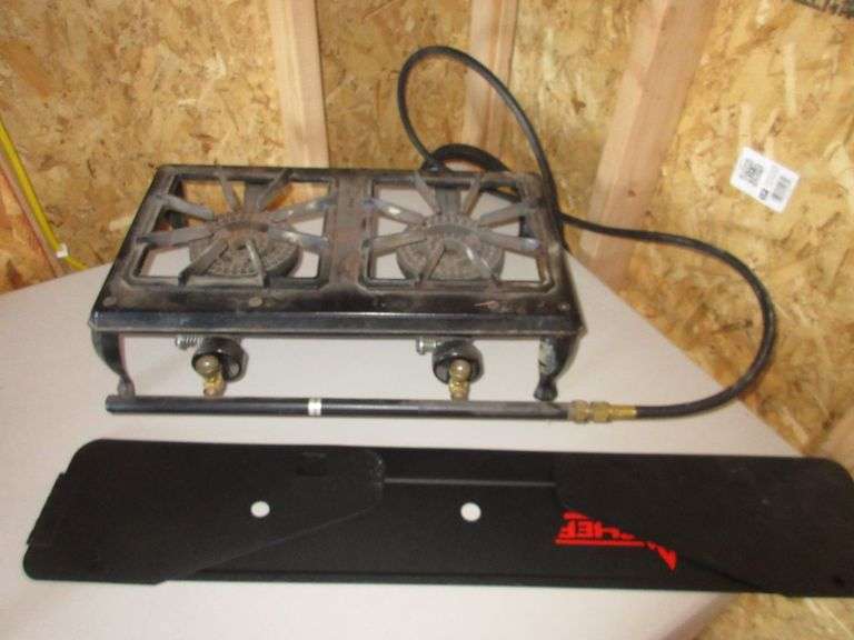 Two Burner Table Top Propane Cooker - Prime Time Auctions, Inc.