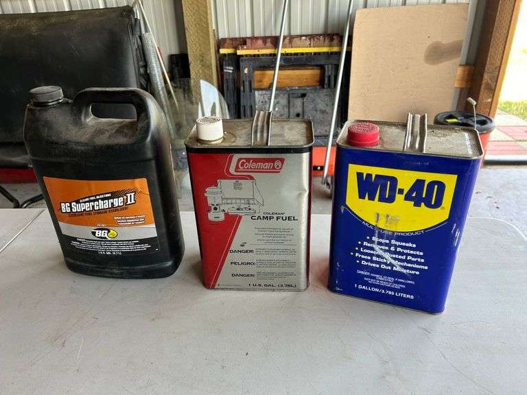Fuel Storage Stabilizer, Coleman Camp Fuel, WD40 - Prime Time Auctions ...