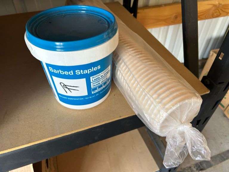 Bucket of Barbed Staples, Coffee Cups - Prime Time Auctions, Inc.