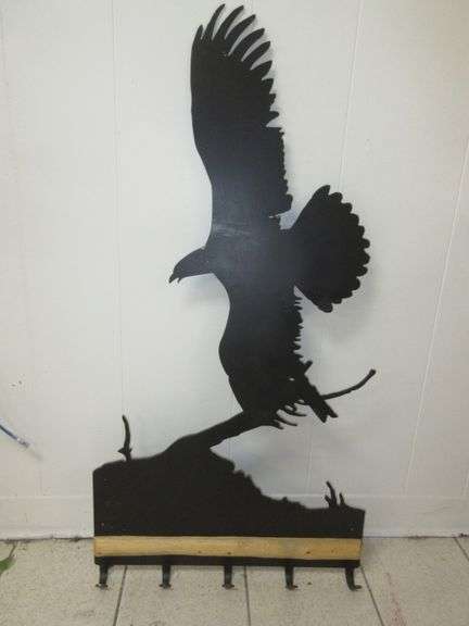 Metal Eagle Coat Rack, Wall Mount - Prime Time Auctions, Inc.
