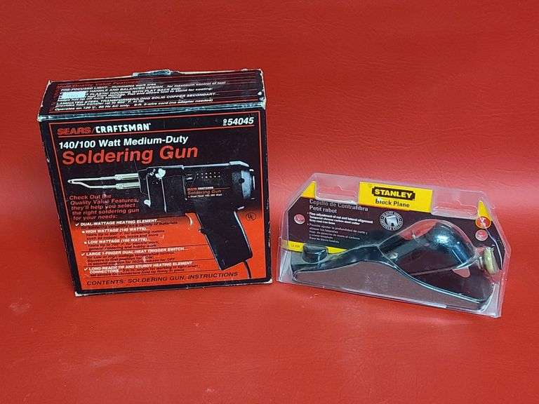 Stanley Block Plane and Craftsman Soldering Gun - Prime Time Auctions, Inc.